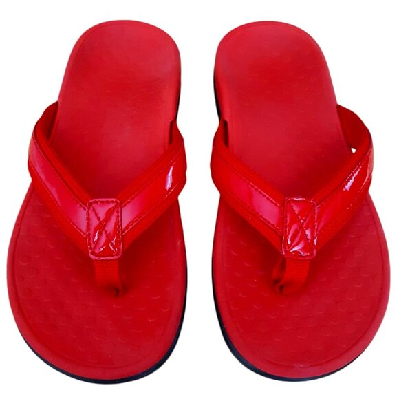 Vionic | Shoes | Vionic Tide Ii Poppy Toe Post Orthaheel Flip Flop ...